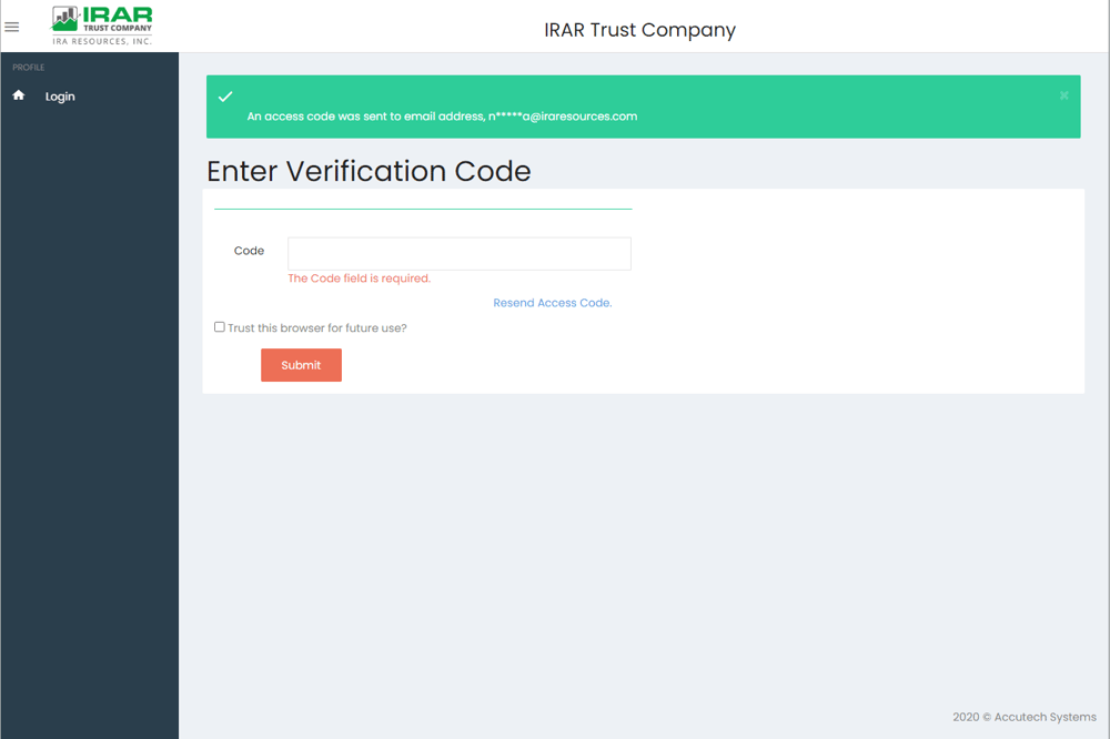 IRAR Trust Company | Client Updates & Support